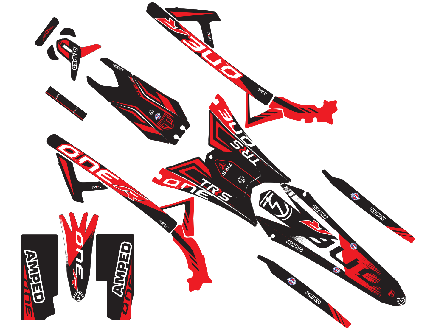 Amped FR2 TRS Trials Graphics Blk - Trials Graphics - Amped