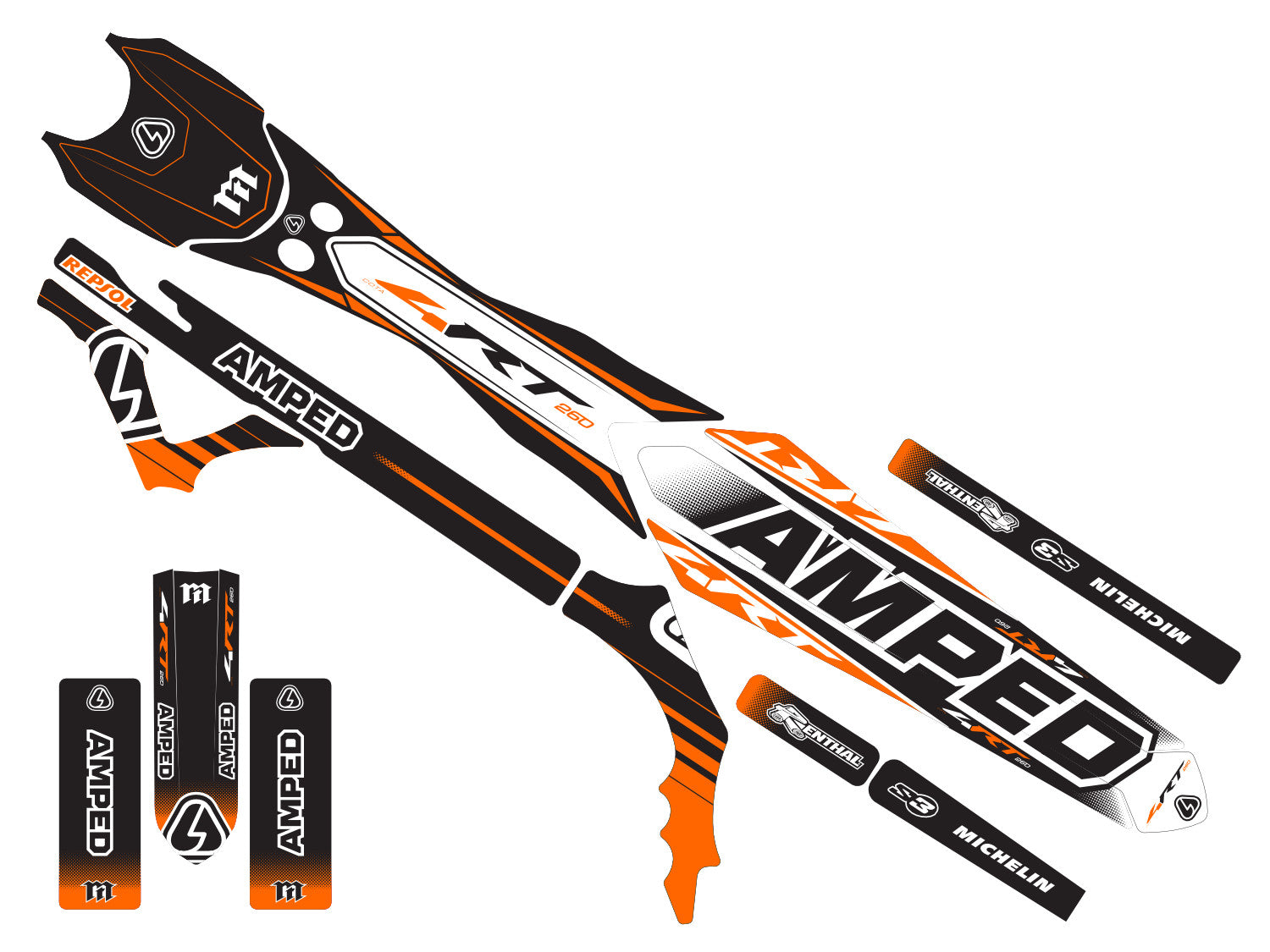 Amped Phase 1 O Montesa Honda Trials Graphics - Trials Graphics - Amped