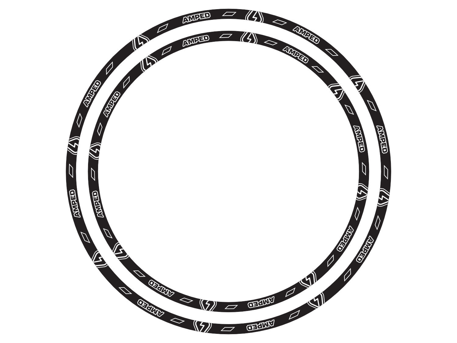 Amped Rim Stickers - Trials, Enduro and Motocross Graphics - Amped