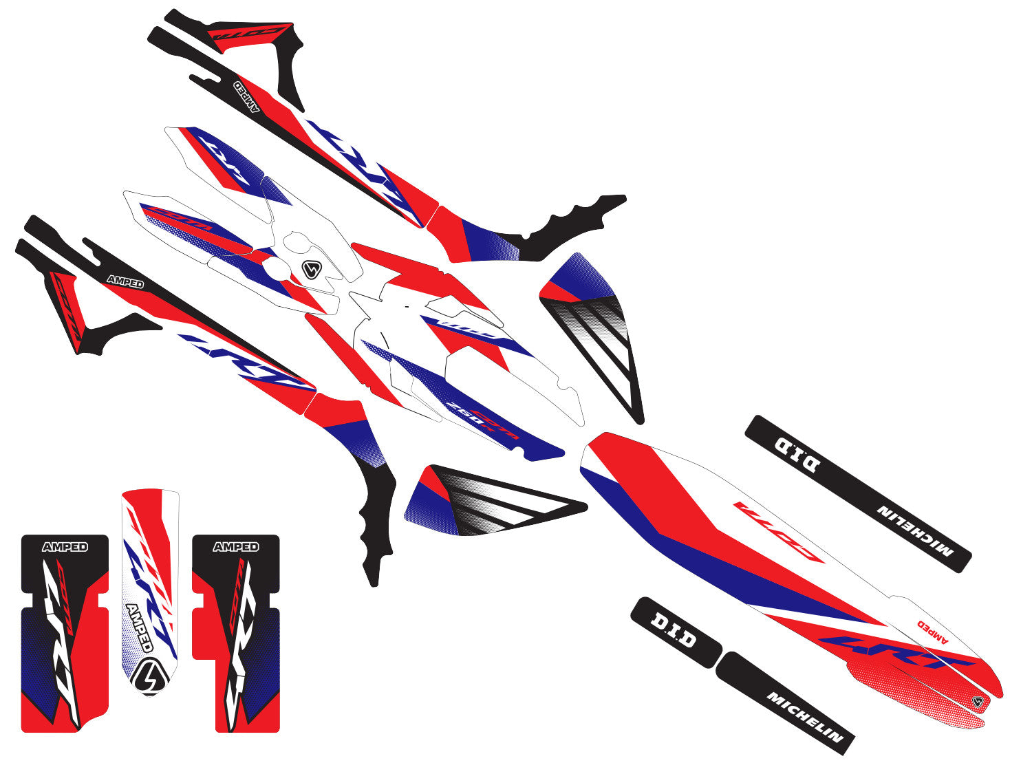 Amped ST1 Montesa 4RT Trials Graphics - WRB - Trials Graphics - Amped