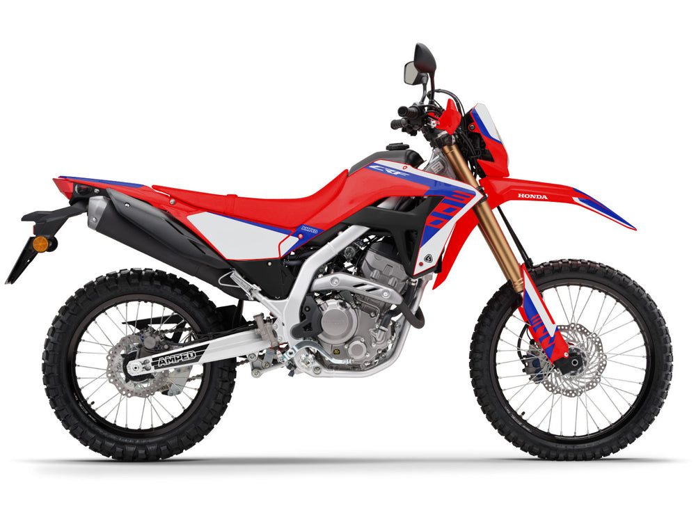 Frisk Honda CRF300L Graphics - RWBl - Adventure Bike Graphics Amped