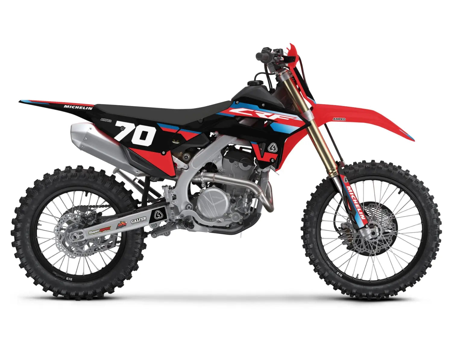 Fusion Honda CRF/CRX Graphics - BR - Motocross & Enduro Graphics Amped