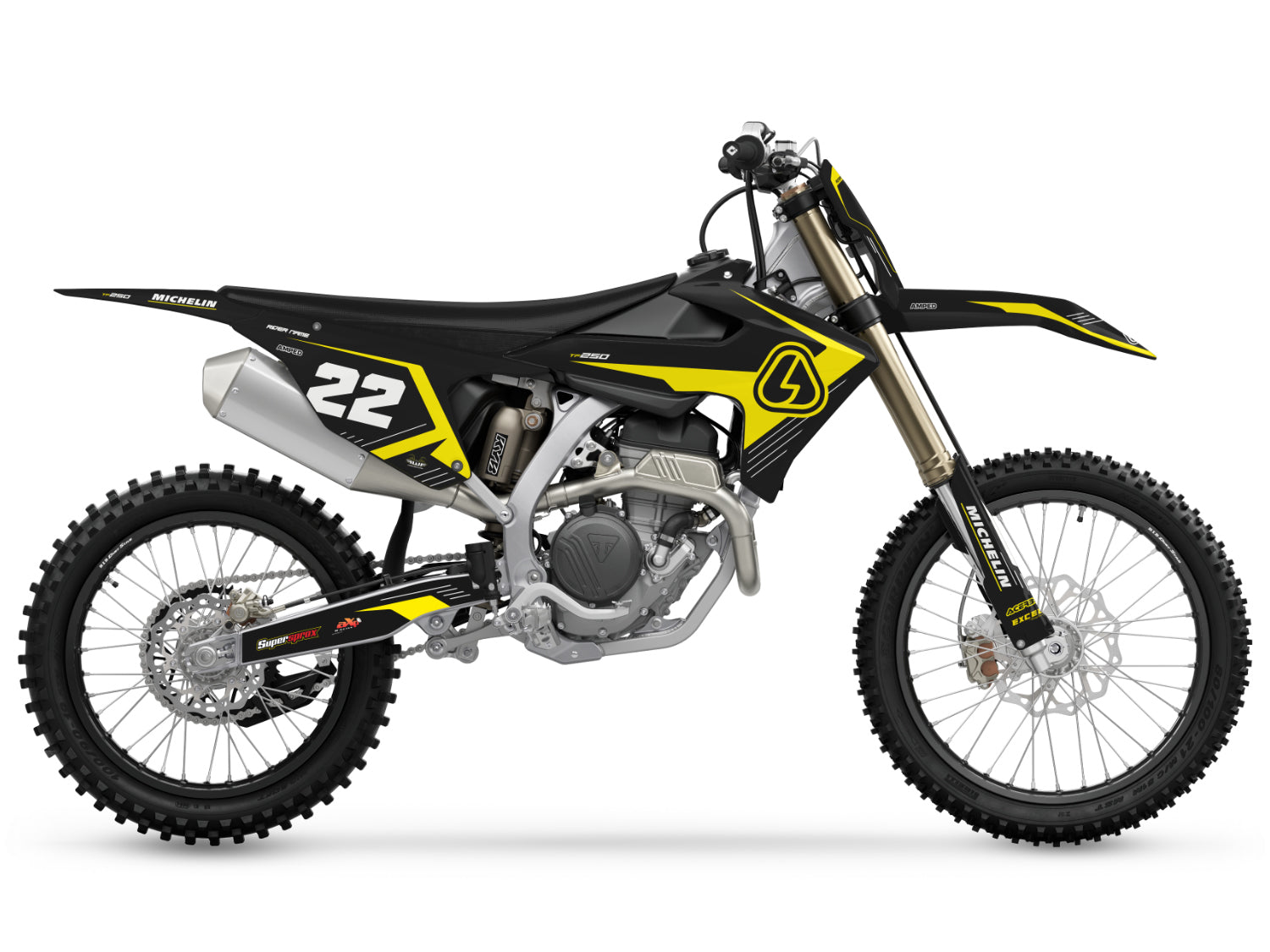 Challenger Triumph Graphics - BYW - Motocross & Enduro Graphics Amped