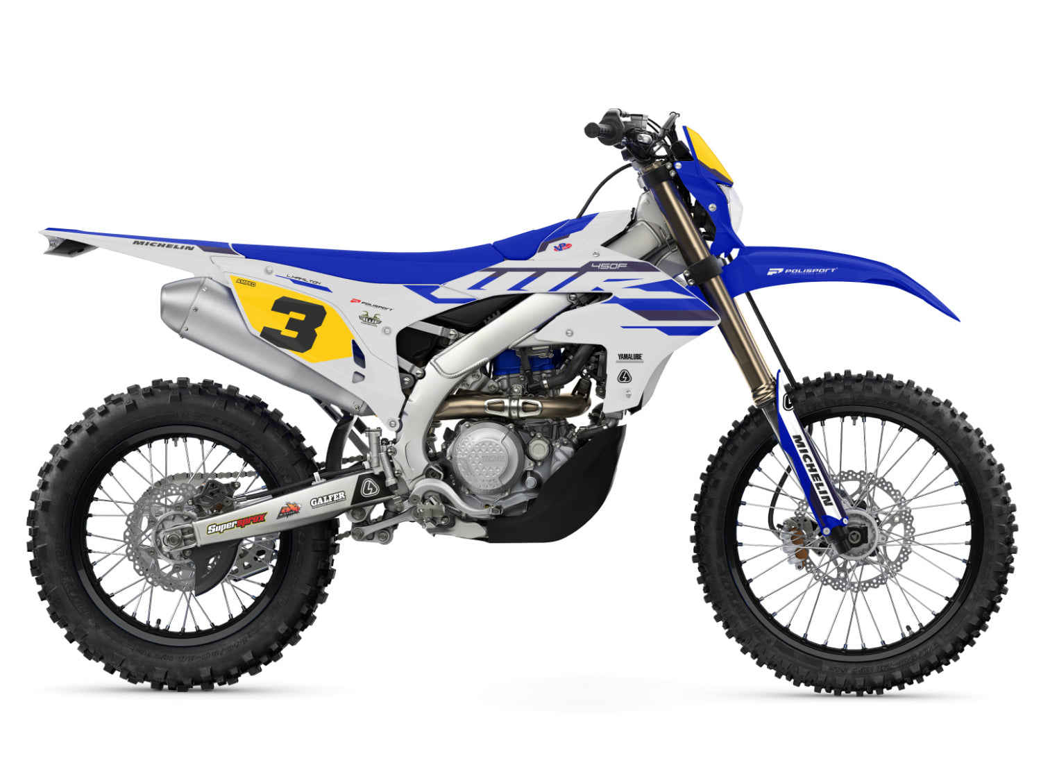 Factory Yamaha WRF Graphics - W - Motocross & Enduro Graphics Amped